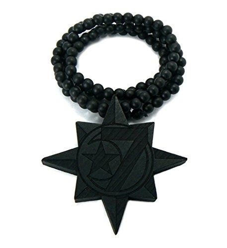 5 Percenter Star Wood Pendant Necklace – NYFASHION101